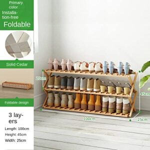 MBETA Wholesale Solid Wood Foldable Simple Installation-Free Shoe Rack Multi-Layer Storage Space-Saving Dormitory Home Balcony Door