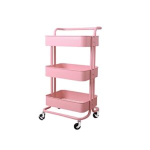 n/a 3 tier storage rack with 4 wheels home kitchen rack living room bedroom item storage rack (color : a, size : 85cm*45cm)