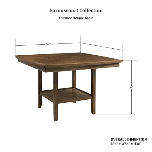 Lexicon Baronscourt Counter Height Dining Table, Light Oak