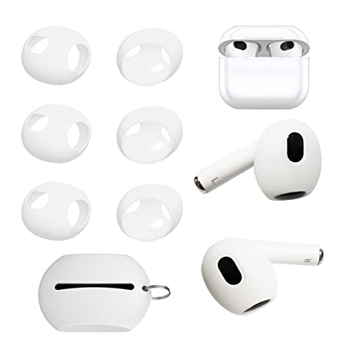 Luckvan AirPods 3 Ear Hook Ear Tips for Replacement Cover for AirPods3 Accessory fit in AirPods Case, White 3 Pairs