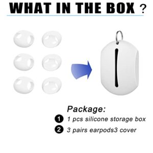 Luckvan AirPods 3 Ear Hook Ear Tips for Replacement Cover for AirPods3 Accessory fit in AirPods Case, White 3 Pairs