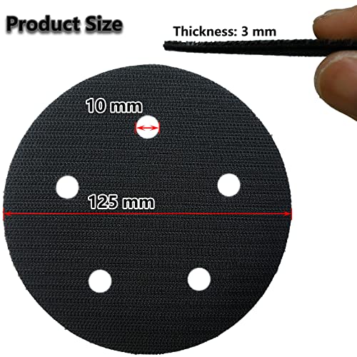 5 inch 5 Holes Premium Hook and Loop Pad Saver for Random Orbital Sanders notably extends the backing pad´s lifetime,Multi Hole Pad Protector