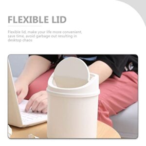 LIFKOME Mini Wastebasket Trash Can: 2pcs Tiny Desktop Waste Garbage Bin with Swing Lid for Home Office Kitchen Vanity Tabletop