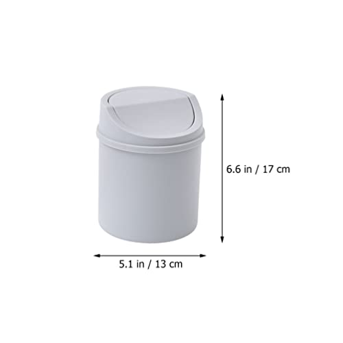 LIFKOME Mini Wastebasket Trash Can: 2pcs Tiny Desktop Waste Garbage Bin with Swing Lid for Home Office Kitchen Vanity Tabletop