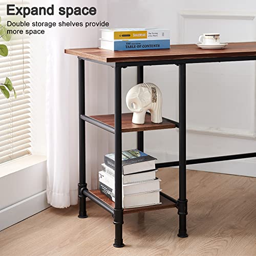 TEAKMAMA L Shaped Computer Desk, Computer Corner Desk, Gaming Desk, Sturdy Office Desk, Modern Simple Study Desk, Writing Computer Desk, Home Office Desks, Rustic Computer Table, Easy to Assemble