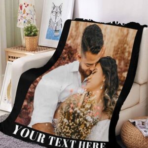 Artsadd Custom Blankets with Photos Text Personalized Pictures Collage Blankets Customized Flannel Throw Blanket Gifts for Mom Dad Best Sister Family Wife 1 Collage 50"x60"