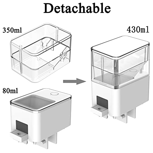 IGERESS WiFi Automatic Fish Feeder for Aquarium, Auto Fish Food Dispenser for Fish Tank with App Control Timer USB Powered Drawer Delivery Does Not Spoil Fish Food, Moisture Proof, Won't Clog, 430ML