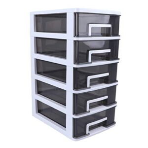 didiseaon storage cabinet makeup organizer drawers five-layer storage drawers household transparent drawer organizer unit for office bedroom plastic storage drawers stackable storage bins