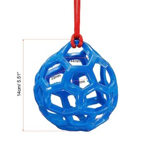 PATIKIL Horse Treat Ball Feeder, Rubber Goat Slow Feeding Hay Feeder Bag Relieve Stress Hanging with Rope for Stable Stall, Blue