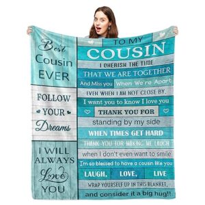 pezolen cousin gifts for women blanket 60"x50", best cousin gifts for women, gifts for cousins female, cousin gifts for men, cousin gifts for women birthday,christmas, cousin gift