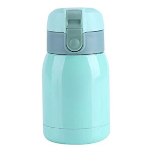 hot water bottle mini insulated stainless steel vacuum insulation cup, leak-proof cute thermos, 12 hours insulation to keep cold(180ml-blue)