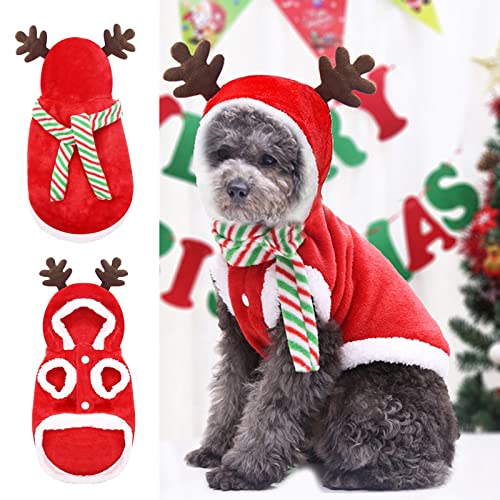 Pet Clothes Hangers for Closet Pet Christmas Antlers Pullover Sweater Cute Autumn Winter Coat Cartoon Dogs Shirts