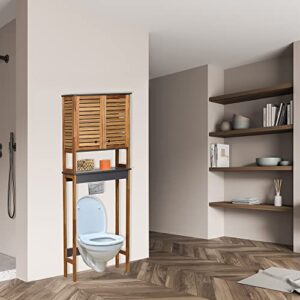 Evideco French Home Goods Over The Toilet Storage Cabinet Bathroom Elements Acacia - Gray Wood