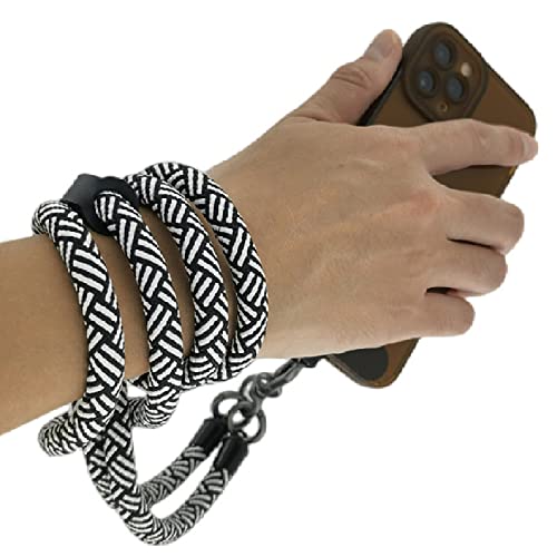 Little Fire Craft Cell Phone Lanyard Crossbody Rope Around the Neck Wrist Strap for Most Smartphone Case Headset Keychain Offices ID - Black/White