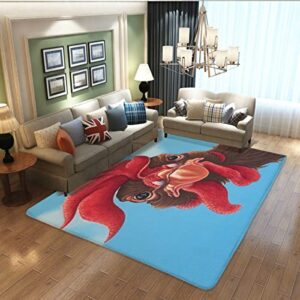 zhengjc farmhouse large area rugs british cock art non slip bedroom living room kitchen carpets hallways doormats quick dry bathroom floor mats exercise mat rugs home decoration23.6x15.7in