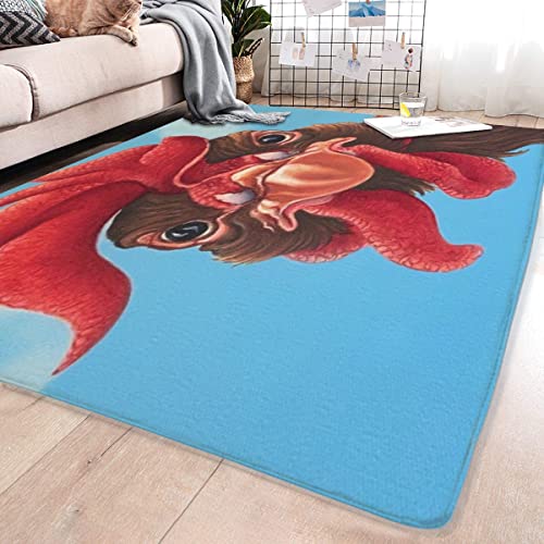 ZHENGJC Farmhouse Large Area Rugs British Cock Art Non Slip Bedroom Living Room Kitchen Carpets Hallways Doormats Quick Dry Bathroom Floor Mats Exercise Mat Rugs Home Decoration23.6x15.7in