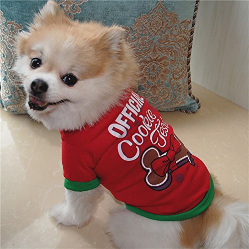 Dog Costumes for Large Dogs Dog Girl Outfit Christmas Costume Puppy Dog Clothing Cotton Shirt T Pet Clothes