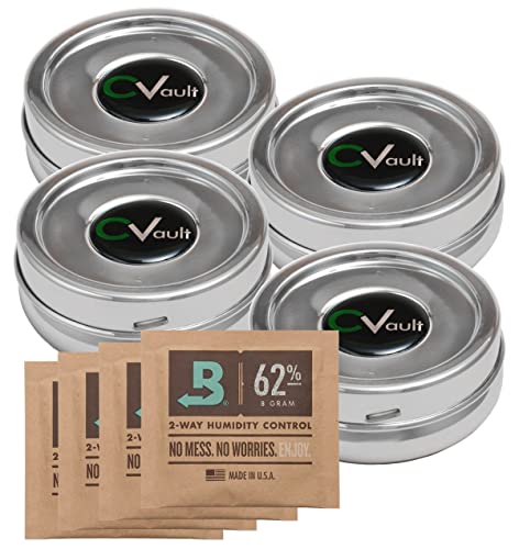 CVAULT X-Small Twist Stainless Steel Container 4-Pack