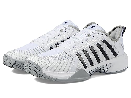 K-Swiss Men's Pickleball Supreme Shoe, White/High Rise/Black, 9 M