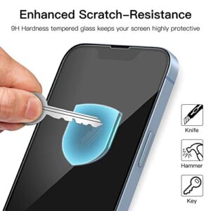 JETech Full Coverage Screen Protector for iPhone 14 Plus 6.7-Inch (NOT FOR iPhone 14 6.1-Inch), Black Edge Tempered Glass Film with Easy Installation Tool, Case-Friendly, HD Clear, 3-Pack