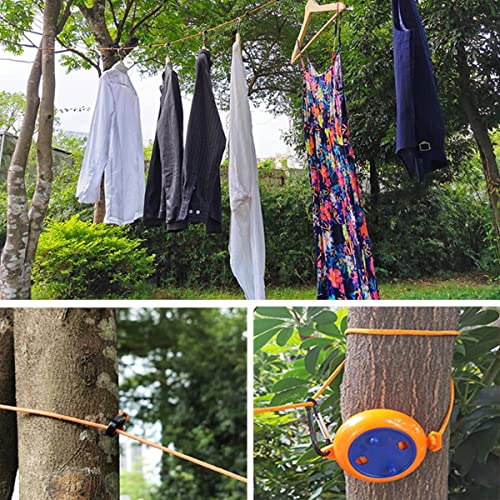 Portable Travel Clothesline Cord, Adjustable 26ft Camping Clothes line, Laundry Drying Rope for Hotel Trip,Camping,Cruise,Outdoor,Indoor, with 10Pcs Stoppers 20Pcs Windproof Clothespins