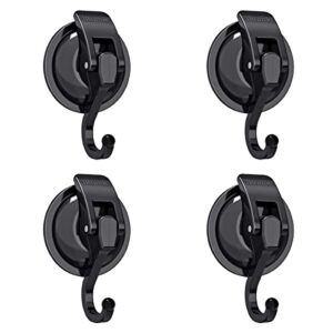 iromic heavy duty vacuum suction cup hooks (4pack),black