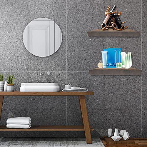 Yleric Wall Floating Drawer Shelf 16.93 x 7.87 Inch Wall Decor Storage Wall Mounted Shelves for Bathroom Bedroom Kitchen Rustic Balsa Wood Floating Shelves (Brown)