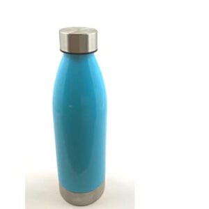 22oz (22 Fluid Ounces) Water Bottle With Stainless Steel Lid & Base (Turquoise)