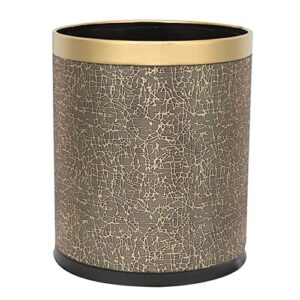 cabilock wastebasket european-style dustbin golden+ decoration bin paper waste can room gold decorative black european home toilet wall: small garbage trash plastic layer storage container