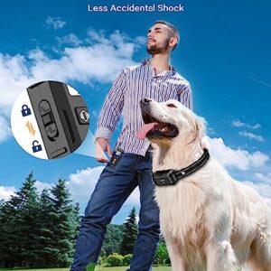 Dog Shock Collar with Remote - 2600FT Dog Training Collar with 3 Training Modes, Beep, Vibration, Shock, IPX7 Waterproof Rechargeable Electric Collar for Medium Large Dogs