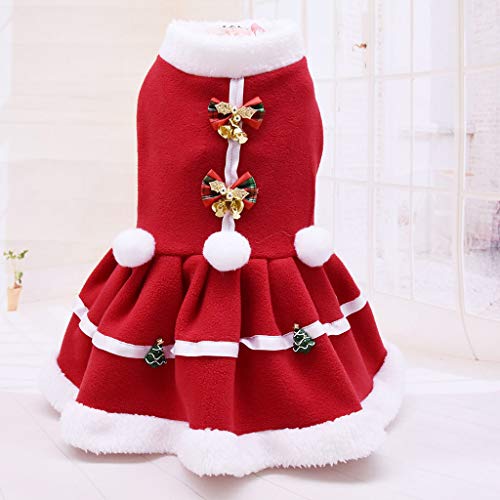 Teacup Clothes for Girls Christmas Coat Vest Solid Dog Warm Dress Pet Sweatshirt Christmas Color Cat Pet Clothes