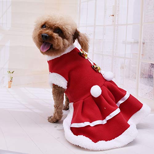 Teacup Clothes for Girls Christmas Coat Vest Solid Dog Warm Dress Pet Sweatshirt Christmas Color Cat Pet Clothes