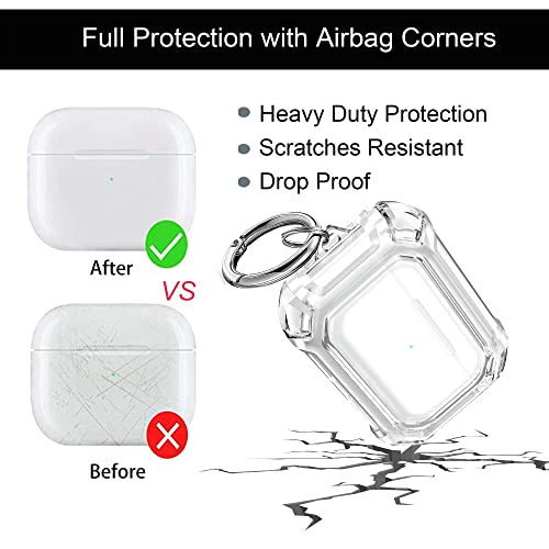 Compatible with Airpods Pro 2 Case Clear, Apple Airpod Pro 2nd Generation Case for Women Men, Airpod Pro 2 Case 2022 Transparent with Keychain Cute, Air Pods Pro 2 Gen Cases Cover Clear Protective