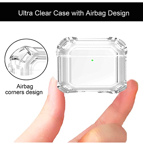 Compatible with Airpods Pro 2 Case Clear, Apple Airpod Pro 2nd Generation Case for Women Men, Airpod Pro 2 Case 2022 Transparent with Keychain Cute, Air Pods Pro 2 Gen Cases Cover Clear Protective