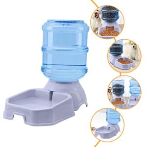 balacoo 2pcs Container for Food Automatic Gravity Fountain Dispenser L Waters Multi-use Dish Dispensing Puppy Bowls Drinking Cat Feeders Waterer Tool Bowl Puppies Dog Self Small Large