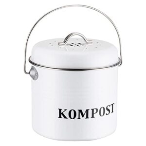 jisader kitchen compost bin, compost bucket odorless indoor farmhouse trash food vegetable residue peel compost pail kitchen composter