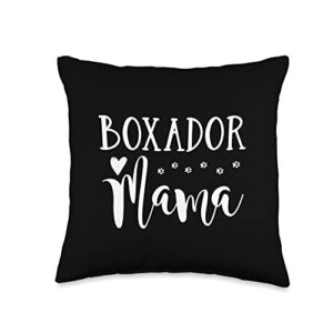 cute boxador mom gifts - boxador lovers dog mom-cute boxador mama throw pillow, 16x16, multicolor