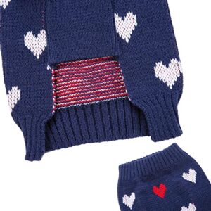 Dog Sweaters Turtleneck Small Dog Sweater Knitwear Cute Dog Clothes Pullover Warm Pet Sweater with Cute Yarn Decors, Classic Winter Pet Coat Knit Clothes for Cold Weather Ideal Gift for Pet