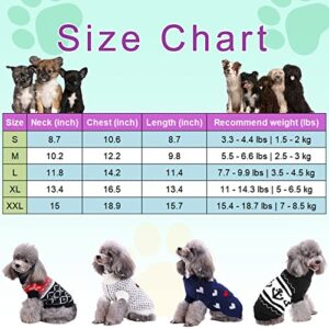 Dog Sweaters Turtleneck Small Dog Sweater Knitwear Cute Dog Clothes Pullover Warm Pet Sweater with Cute Yarn Decors, Classic Winter Pet Coat Knit Clothes for Cold Weather Ideal Gift for Pet