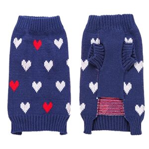 Dog Sweaters Turtleneck Small Dog Sweater Knitwear Cute Dog Clothes Pullover Warm Pet Sweater with Cute Yarn Decors, Classic Winter Pet Coat Knit Clothes for Cold Weather Ideal Gift for Pet