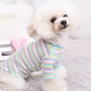 large dog dress clothes rainbow pajamas winter vest dog shirt pet t-shirt cat clothes cute puppy pet clothes