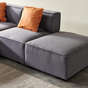 HomSof Modern Modular Sectional Sofa with Two Pillows, Convertible Corner L-Shaped Couch for Living Room, Dark Grey