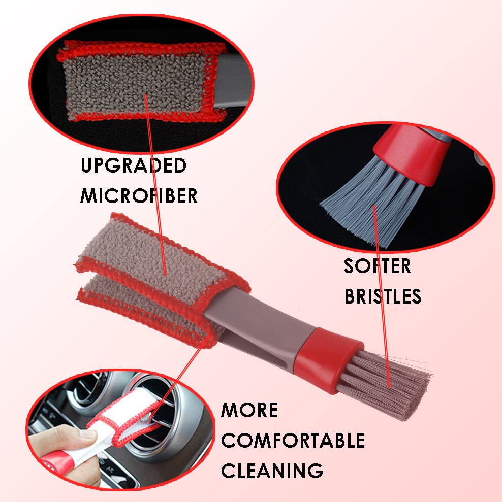 MVOTAOYA AUTO PRO DIY Detailing Brush Set for Cleaning Engine, Wheel, Interior, Air Vent, Emblem, Car, Motorcycle,with 6pcs Detail Brushes,3pcs Wire Brush,2 pcs Automotive Air Conditioner Brush