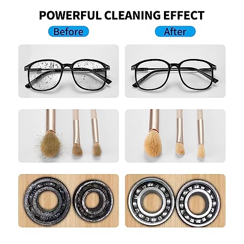 1L/0.26gal 60W Ultrasonic Eyeglasses Cleaner Longer and Wider Tank with Timer 0-60min and Heater 80 ℃ for Circuit Board Rings Eyeglasses Jewelry PCB Coin Razor BParts Silver Denture