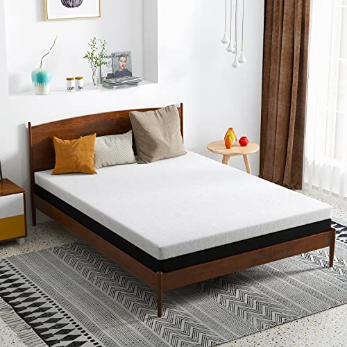 2 in 1 Twin Mattress, 8 inch Memory Foam Mattress, Medium Firm Bed Mattress with Cover, Bed-in-a-Box (White)