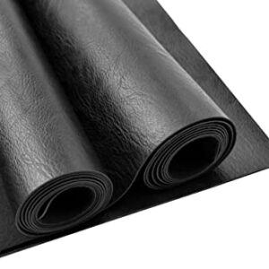 Soft Faux Leather Fabric Fake Leather Fabric by The Yard Black Upholstery Vinyl for Sofa Bags Chairs Car Seats DIY Crafts