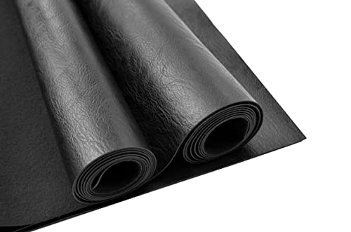 Soft Faux Leather Fabric Fake Leather Fabric by The Yard Black Upholstery Vinyl for Sofa Bags Chairs Car Seats DIY Crafts