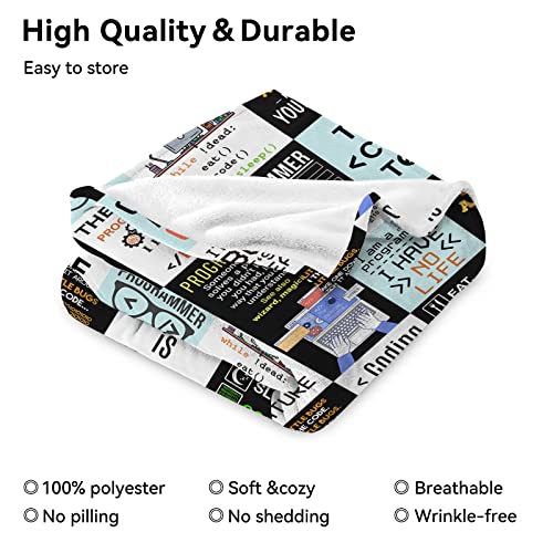 HK97 Programmer Blanket, Computer Programmer Gifts for Men Women, Funny Nerd Gifts, Geek Gifts for Programmer Software Engineers Boyfriend, Programming Student Graduation Gifts Blanket 60"x50"