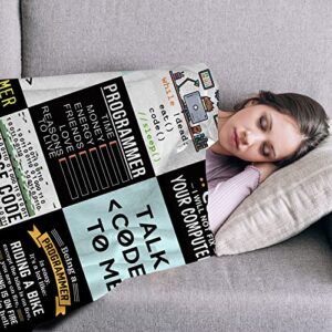 HK97 Programmer Blanket, Computer Programmer Gifts for Men Women, Funny Nerd Gifts, Geek Gifts for Programmer Software Engineers Boyfriend, Programming Student Graduation Gifts Blanket 60"x50"