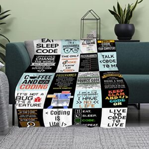 HK97 Programmer Blanket, Computer Programmer Gifts for Men Women, Funny Nerd Gifts, Geek Gifts for Programmer Software Engineers Boyfriend, Programming Student Graduation Gifts Blanket 60"x50"